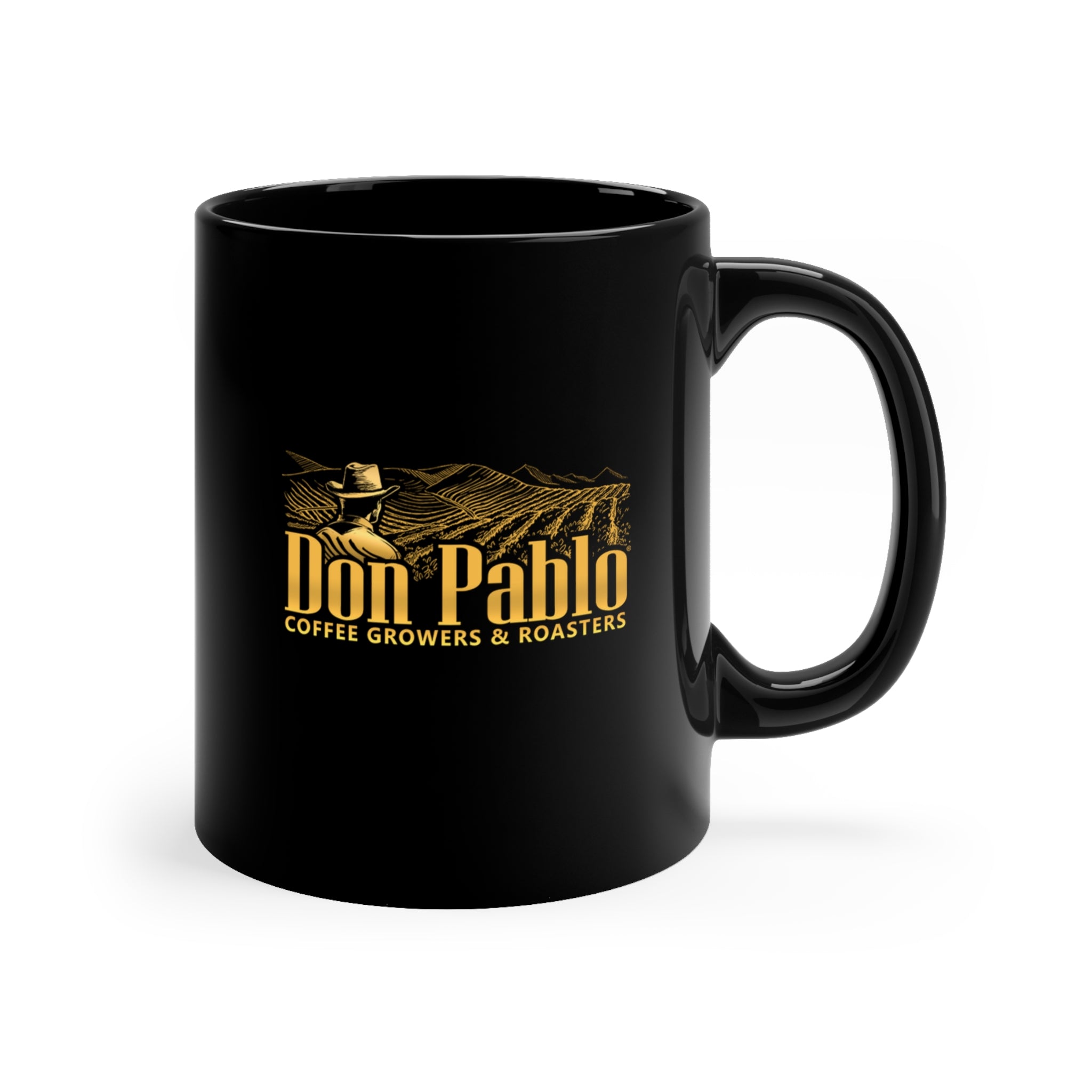 Don Pablo black and gold ceramic coffee mug – Don Pablo Coffee